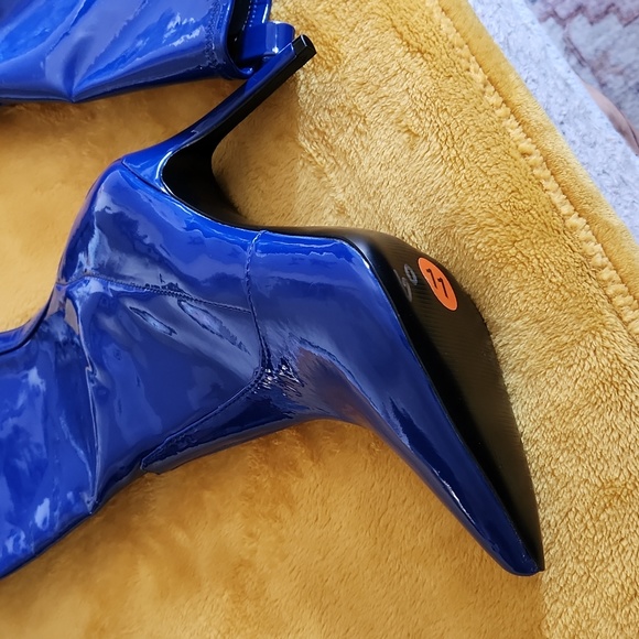 Guess | Shoes | Over Knee Patent Leather Guess Boots With Skinny Heal ...